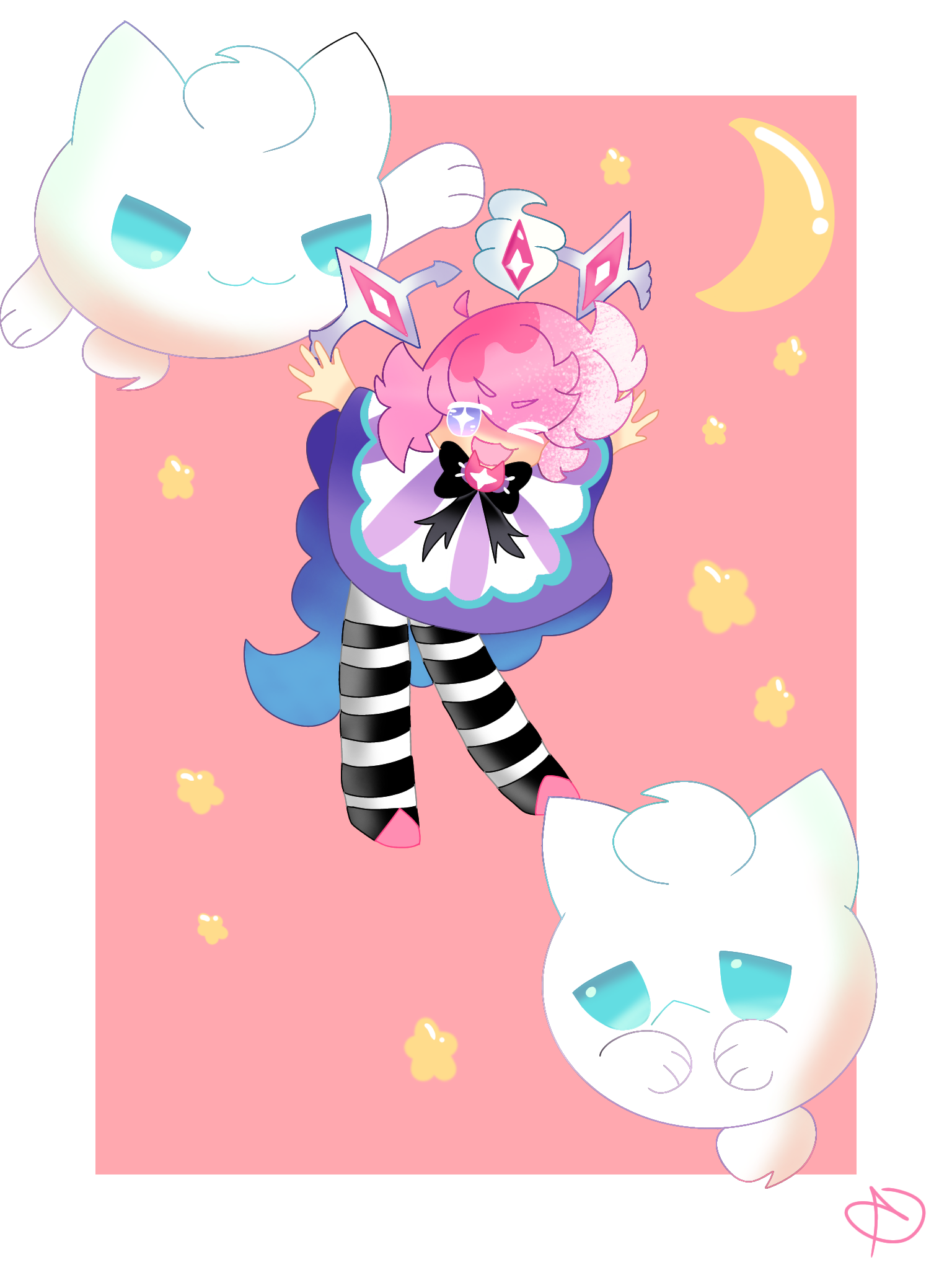 yogurt phantom strawberry crepe cookie - ibisPaint