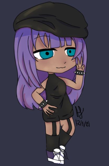 Purple hair lul - ibisPaint