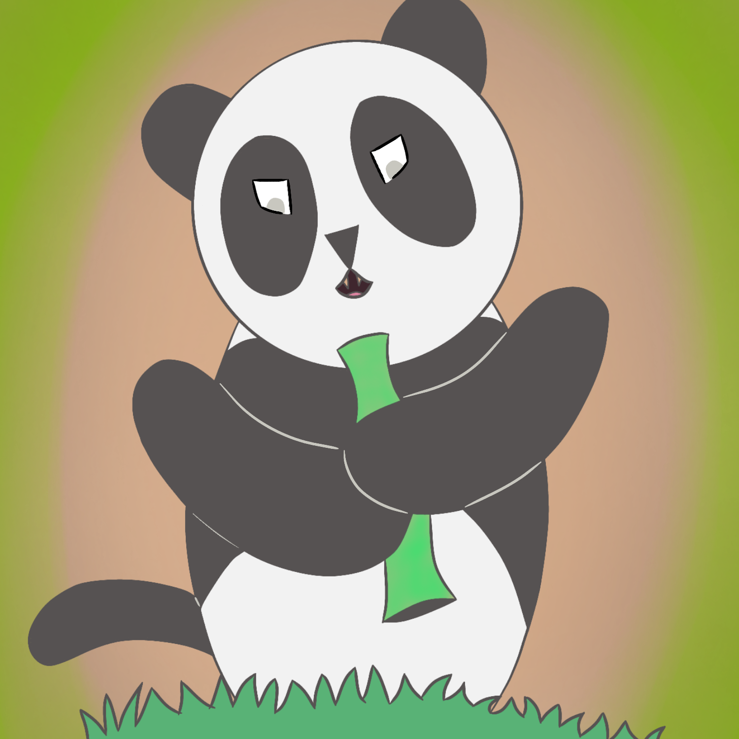 panda cat - ibisPaint