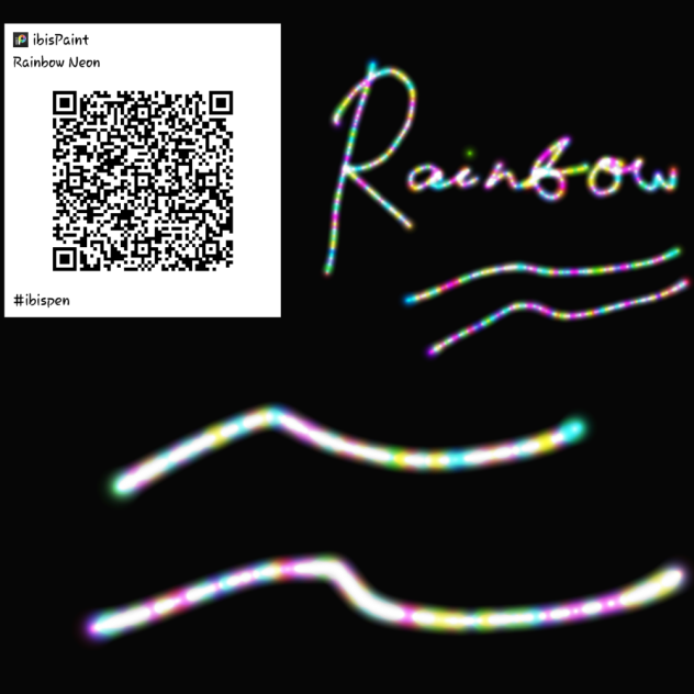 Rainbow Neon Pattern - ibisPaint