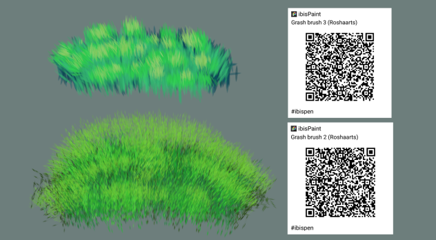 Grass brushes (Roshaarts) - ibisPaint