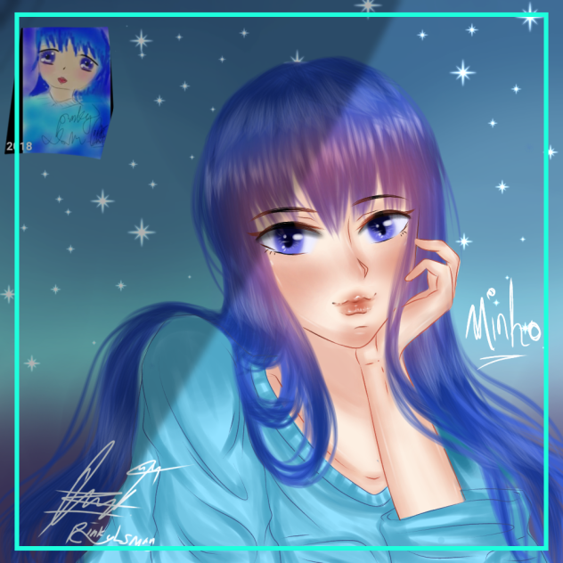 My Oc Minho💙Redraw Challenge - ibisPaint