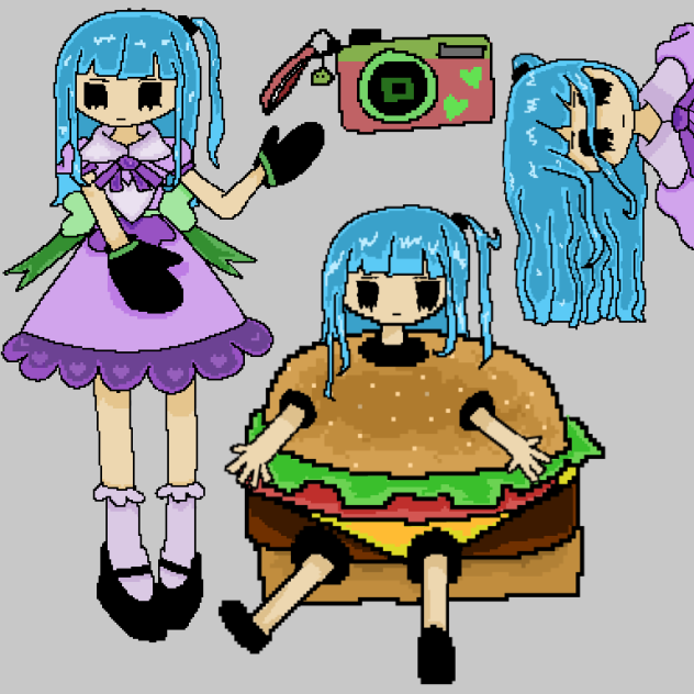 burger girl - ibisPaint