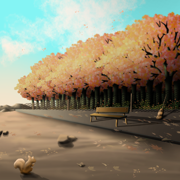 autumn sky - ibisPaint