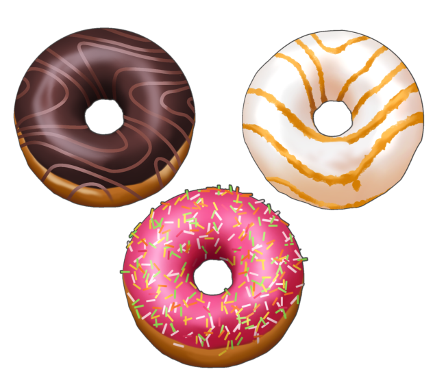 3 types of donuts 🍩 - ibisPaint