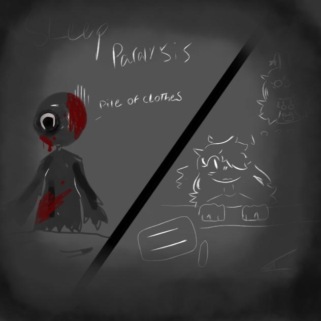 Sleep paralysis be like - ibisPaint