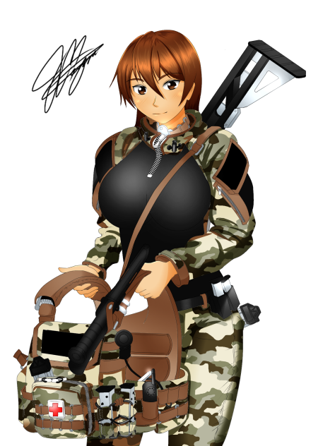 soldier woman - ibisPaint