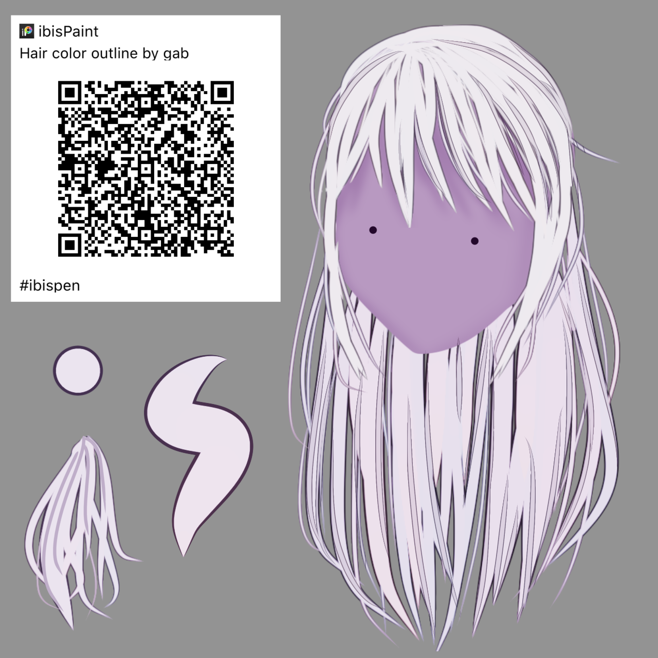 Hair color outline Brush - ibisPaint
