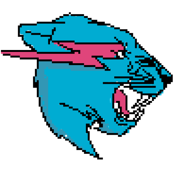 Drawing pixelated Mr beast logo - ibisPaint