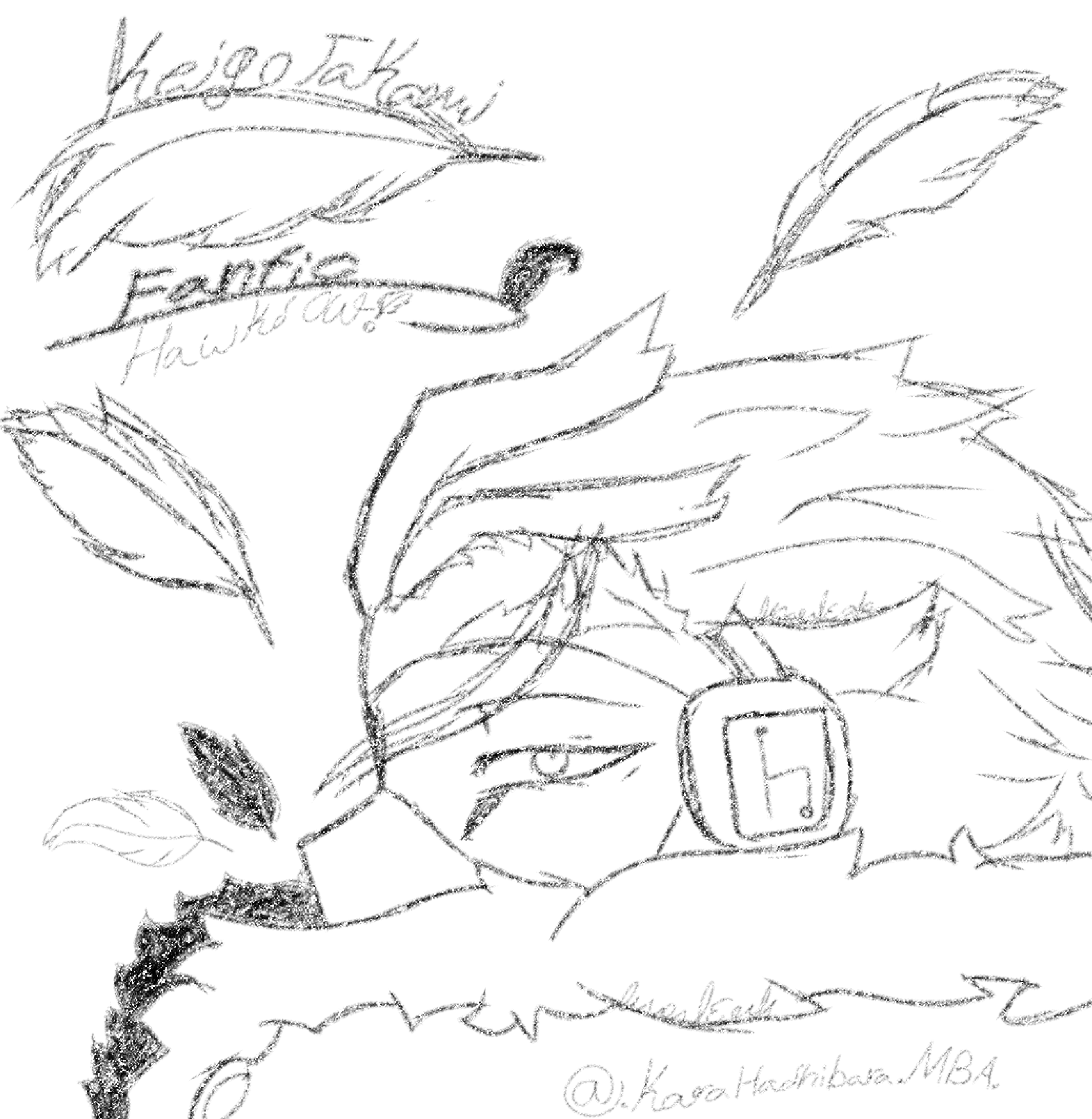 Keigo Takami fanart baby bird love hawks - ibisPaint