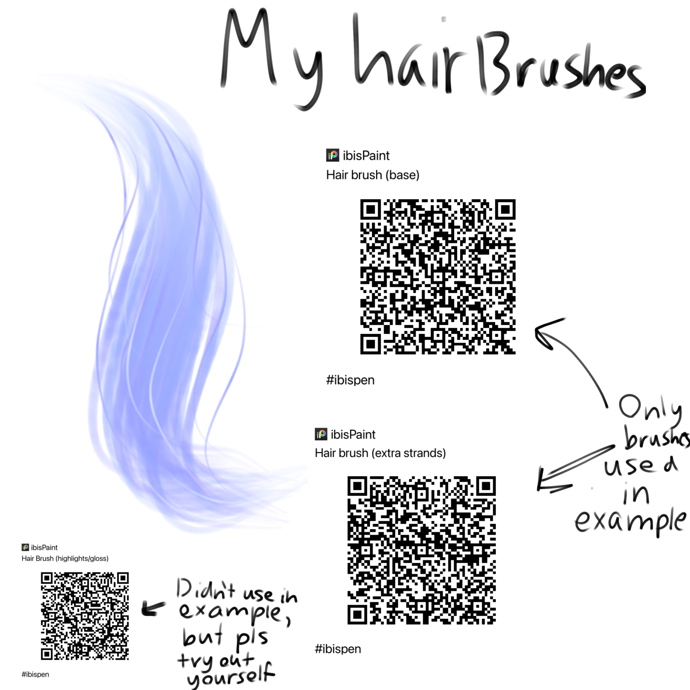 My hair brushes (remake) - ibisPaint