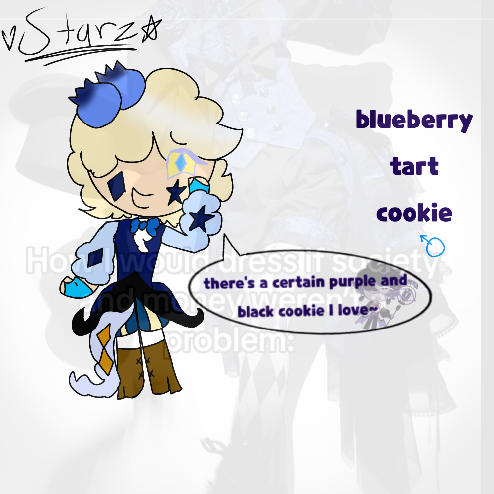 blueberry tart cookie - ibisPaint