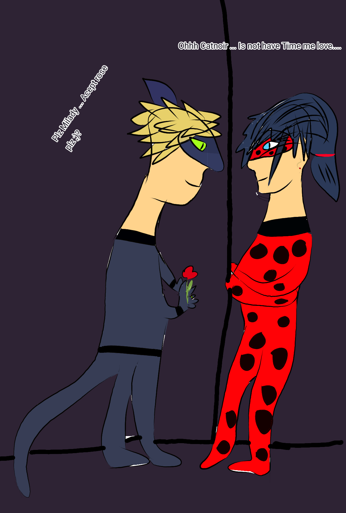 Cat Noir love ladybug - ibisPaint