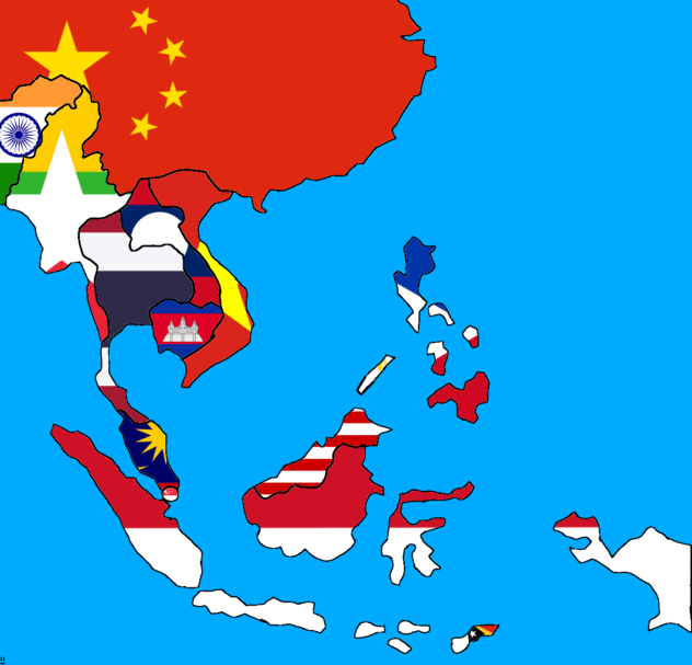 southeast asia flag map - ibisPaint