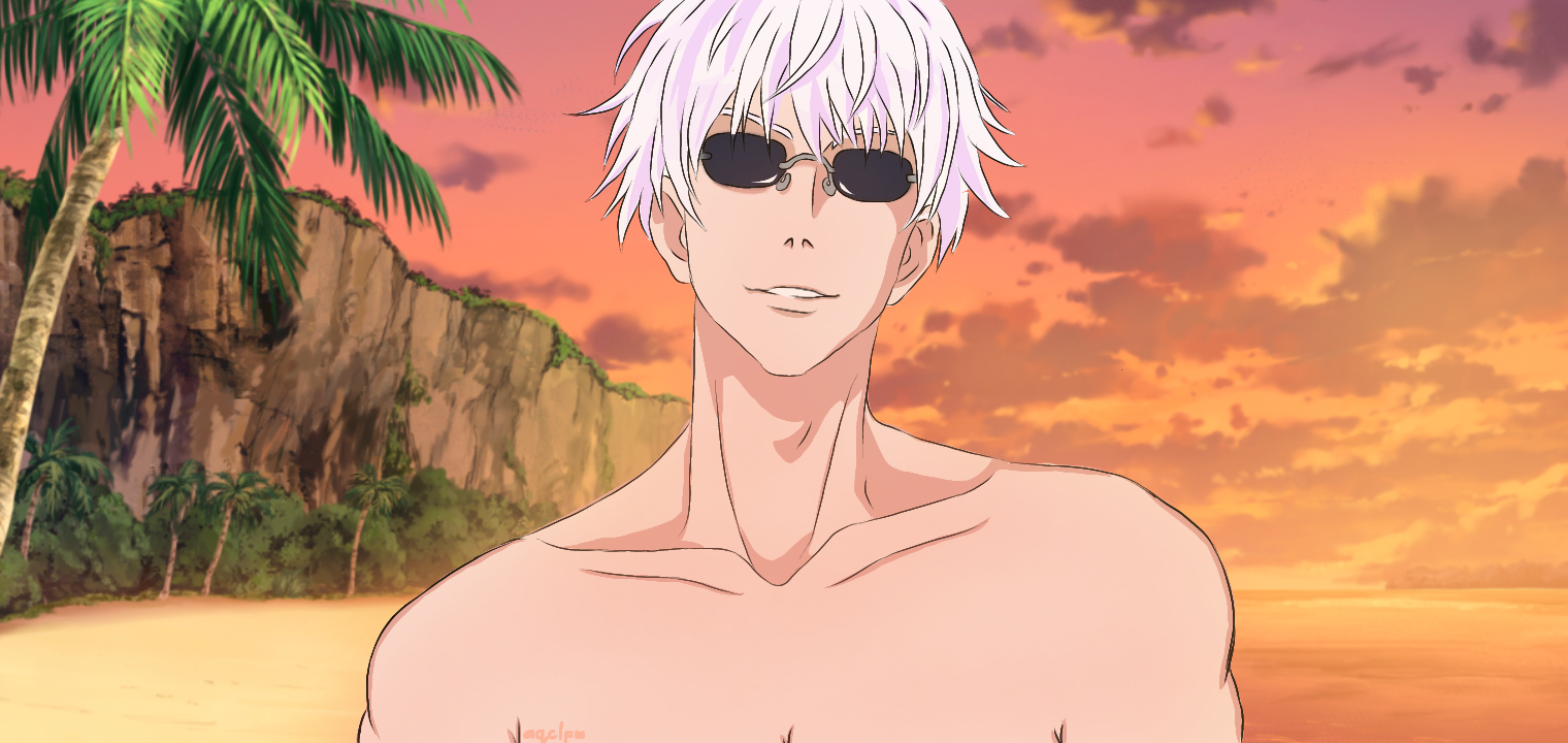 Gojo on the beach - ibisPaint