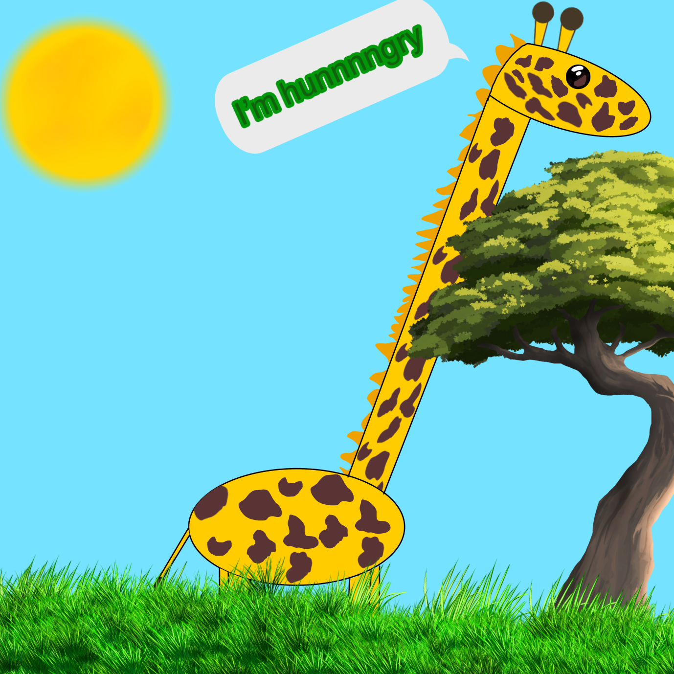 De hunnnngry giraffe 🦒 - ibisPaint