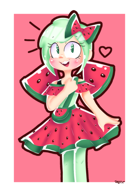 Watermelon Grrl! - ibisPaint