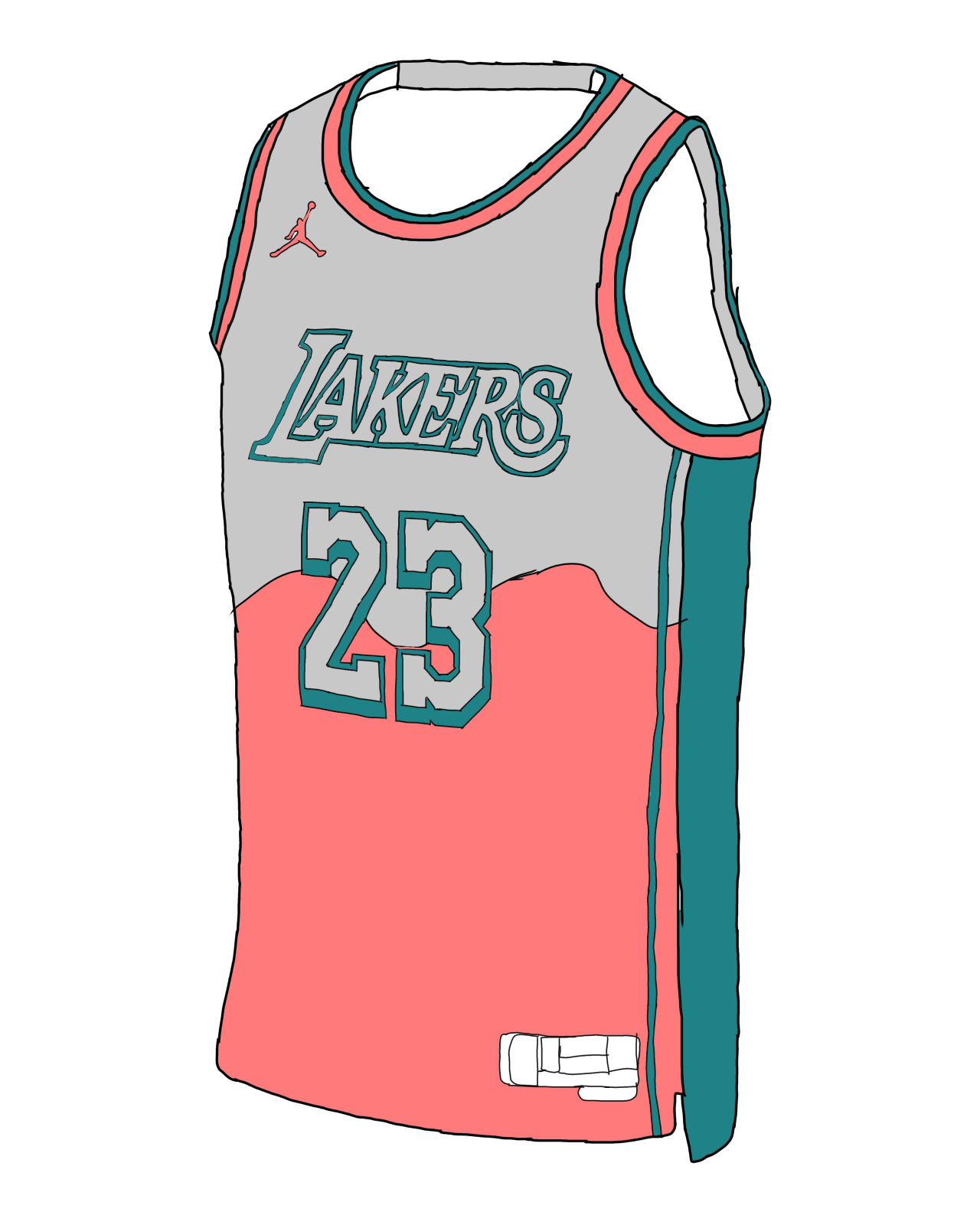 Custom LeBron lakers jersey - ibisPaint