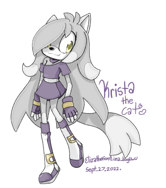 Krista the cat[sonic oc][speed paint] - ibisPaint