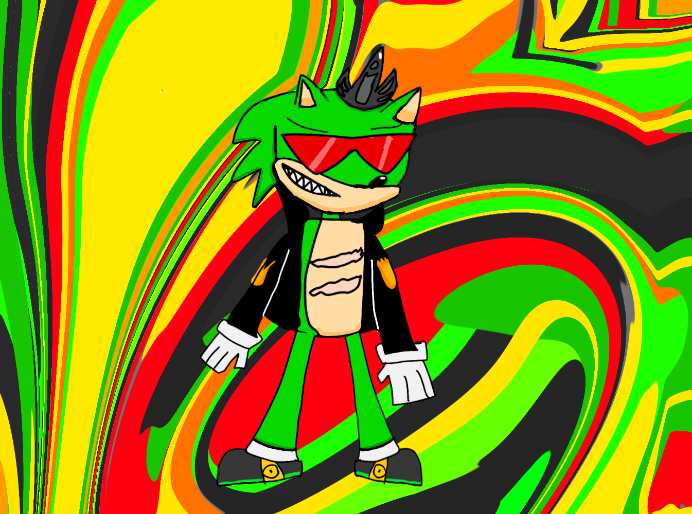 Drawing the badass sonic - ibisPaint