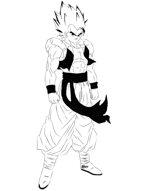 drawing Gogeta part 3 base mode - ibisPaint