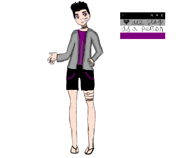 Ace flag as a person - ibisPaint