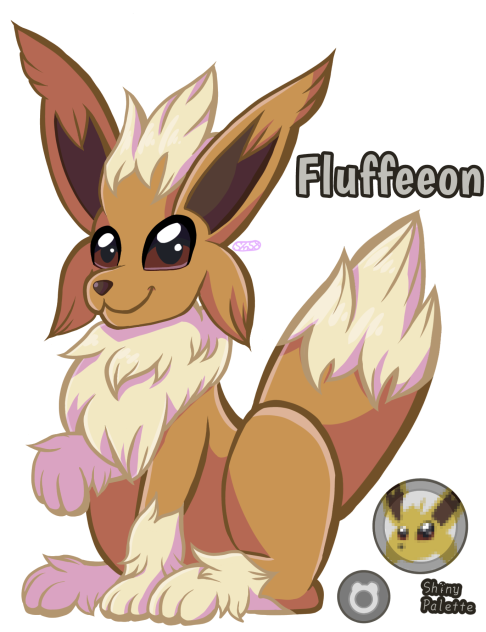 Normal Type Eevee, Fluffeeon - ibisPaint