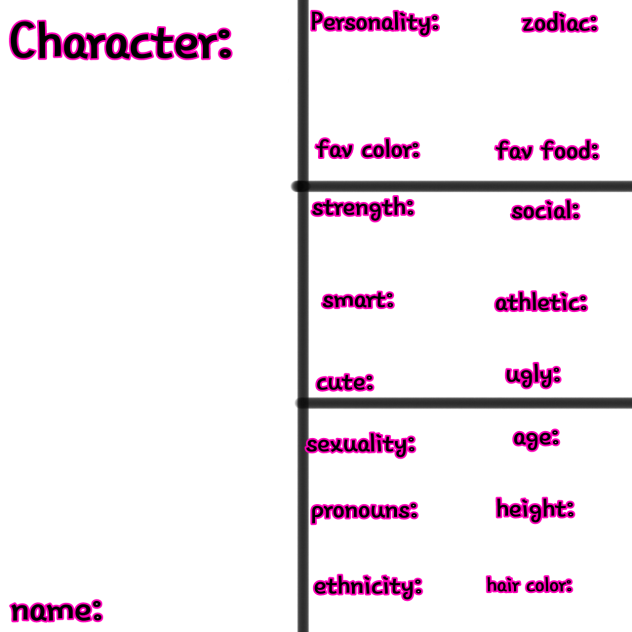 character sheet for my comic - ibisPaint