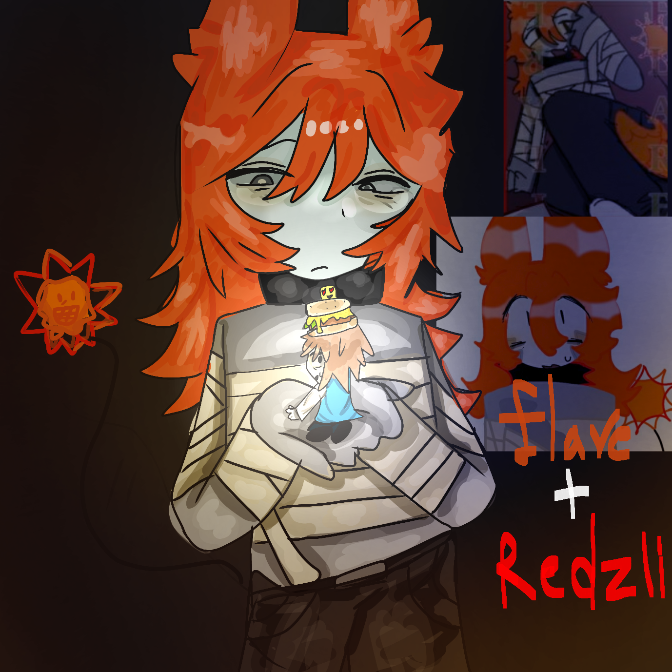 Red and their alpha daddy shh - ibisPaint