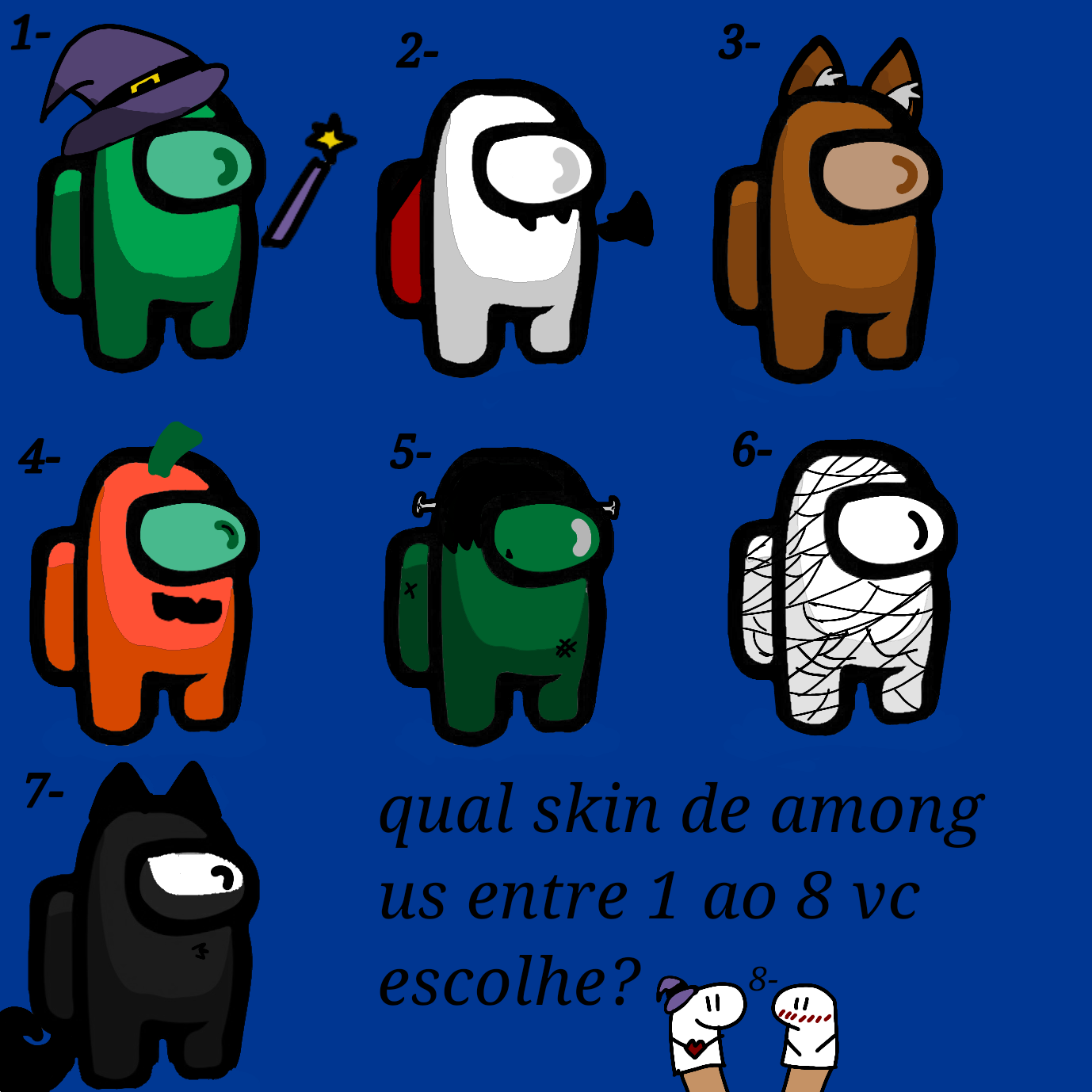 8 skins de among us -,- - ibisPaint
