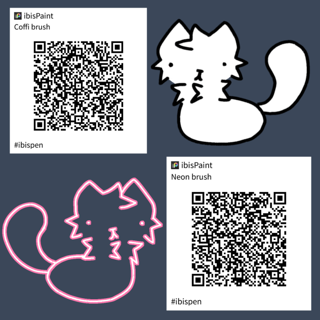 Coffi brush and neon brush - ibisPaint