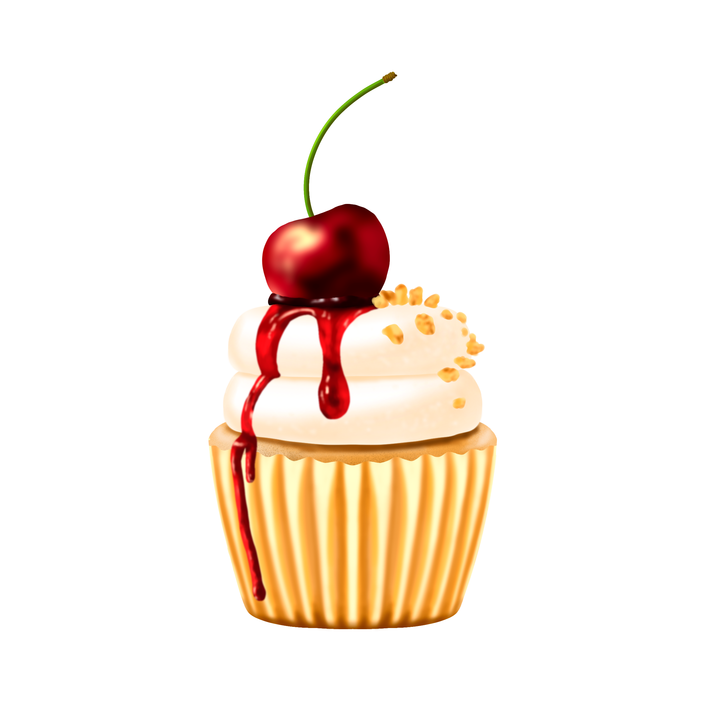 Cherry Pie Cupcake - ibisPaint