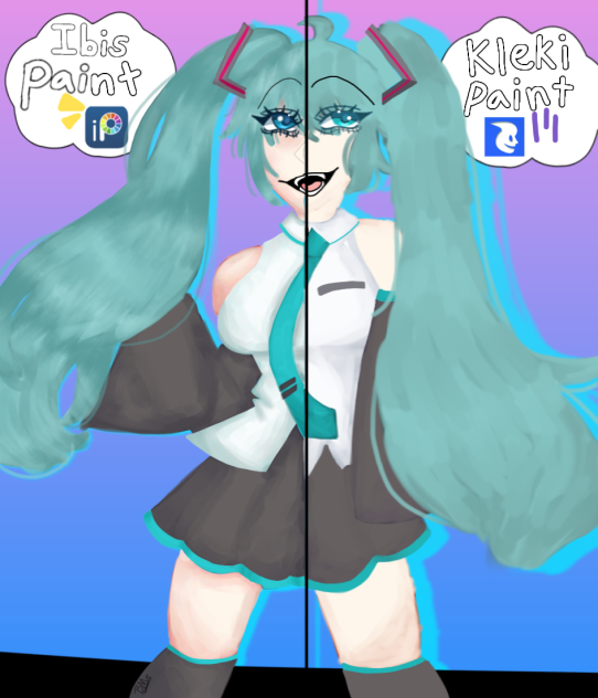 Miku with ibisPaint and kleki paint - ibisPaint