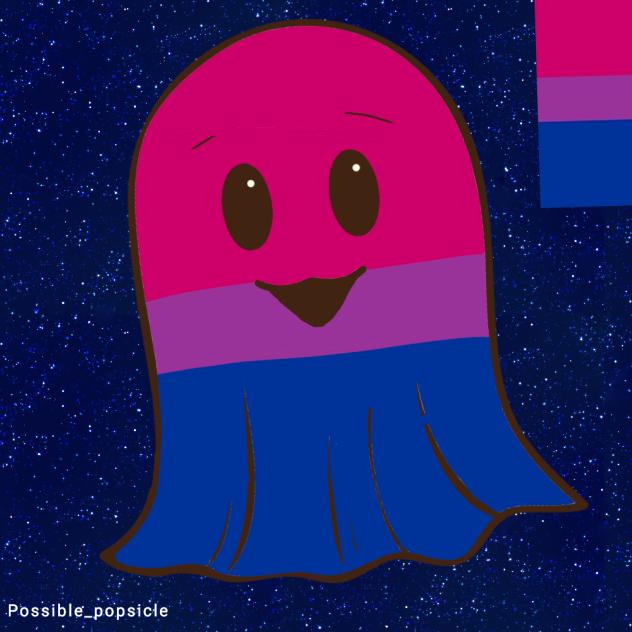 HAPPY PRIDE MONTH Bi ghost🌈👻 - ibisPaint