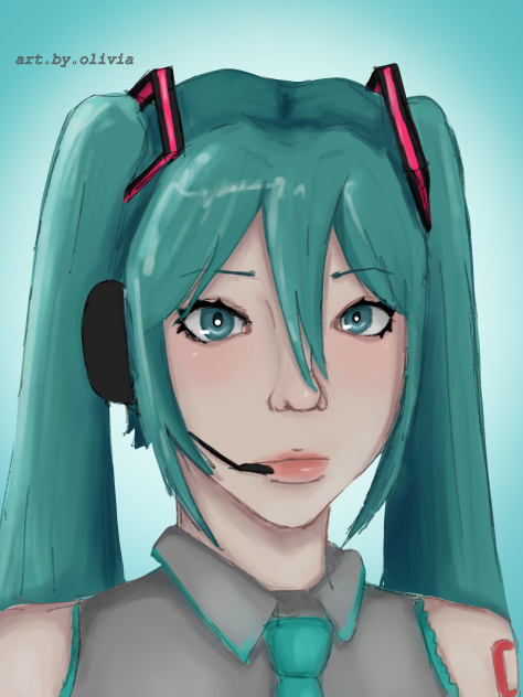 Hatsune Miku semi realism - ibisPaint