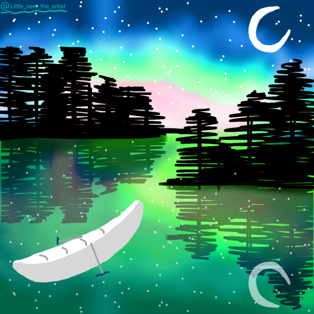 Night time boat ride Green lake version - ibisPaint