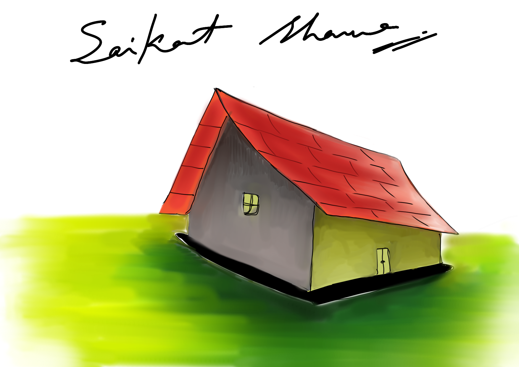 simple house digital painting - ibisPaint