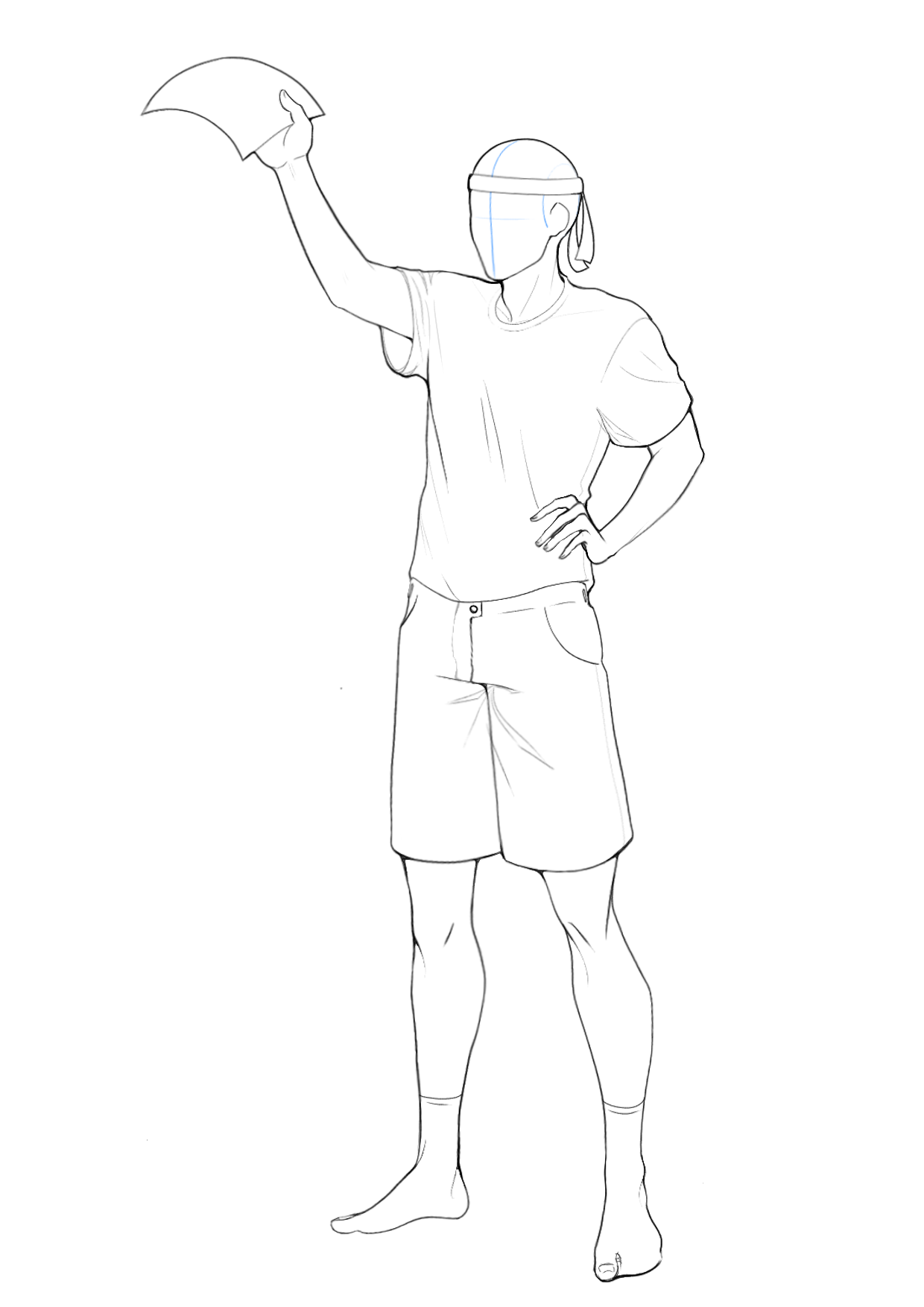 student handing out brochures pose - ibisPaint