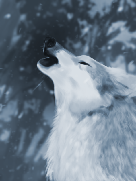 Howling Wolf Art - ibisPaint