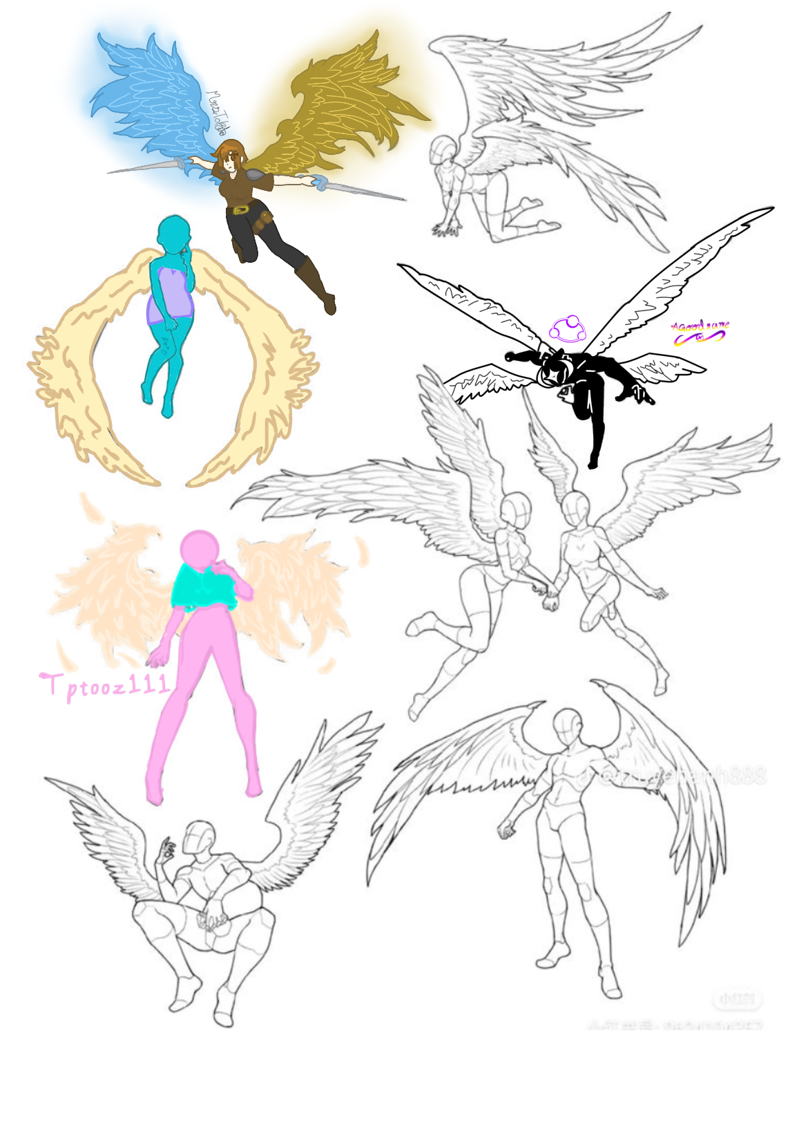 Winged collab - ibisPaint