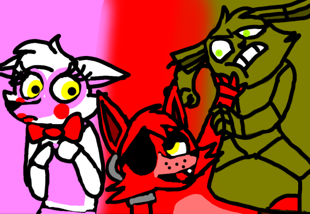 Mangle, Foxy, and Springtrap - ibisPaint