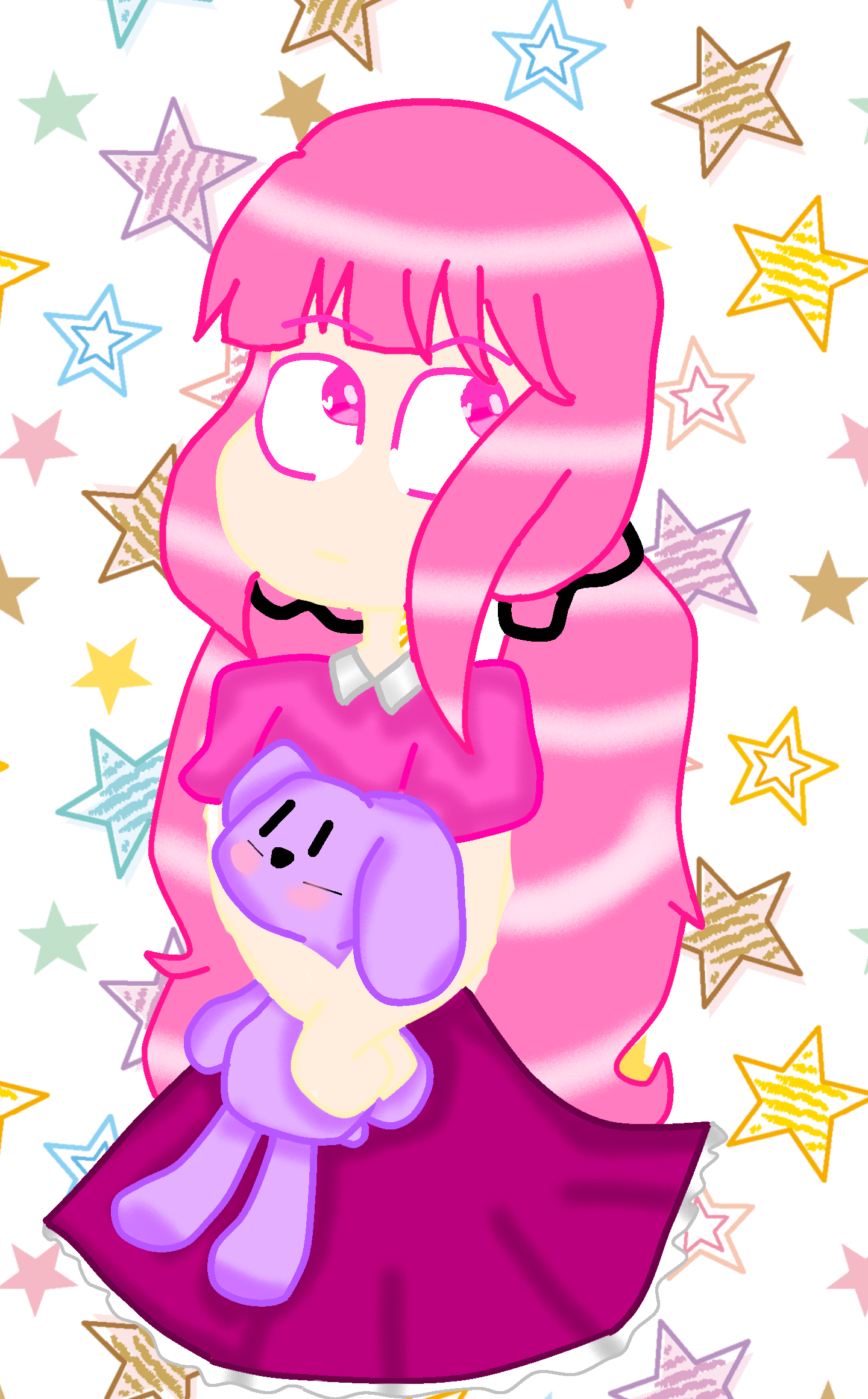 mi chica random rosada uwu - ibisPaint