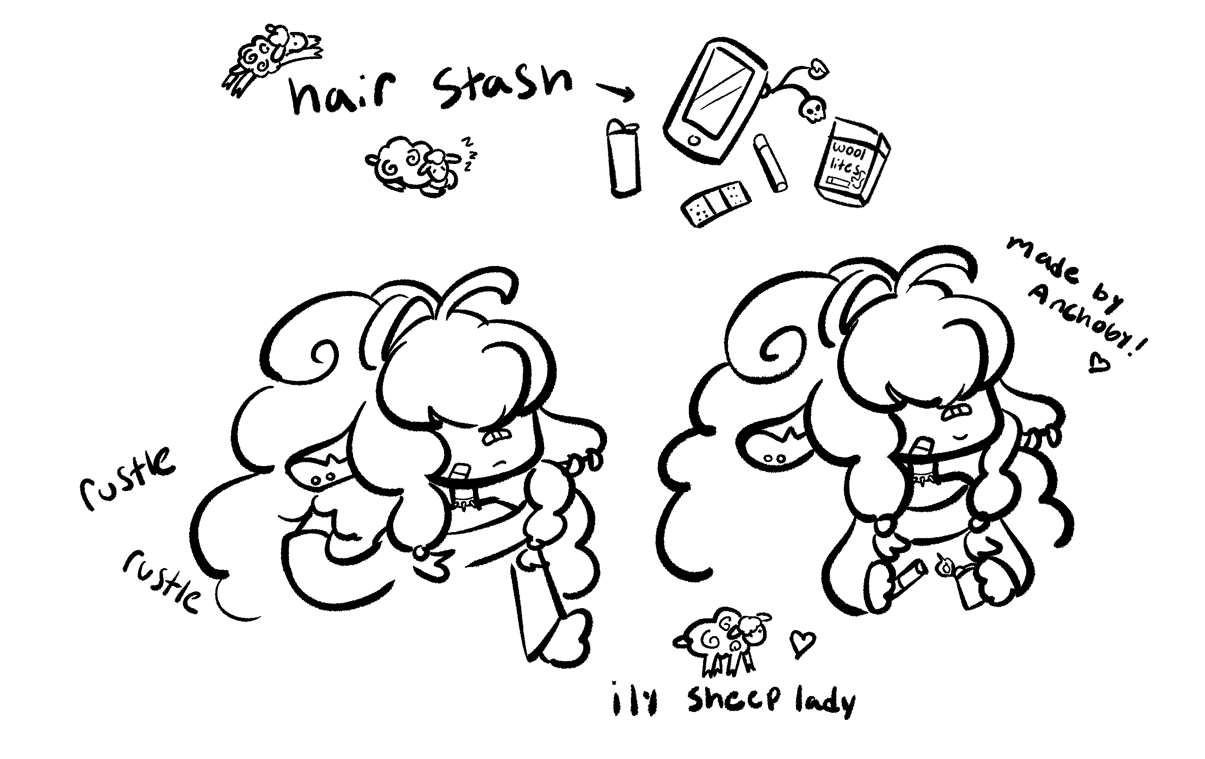 🚬🐑Emo sheep lady doodle🐑🚬 - ibisPaint