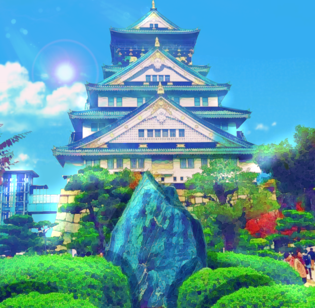 Osaka Castle Castle Tower - ibisPaint