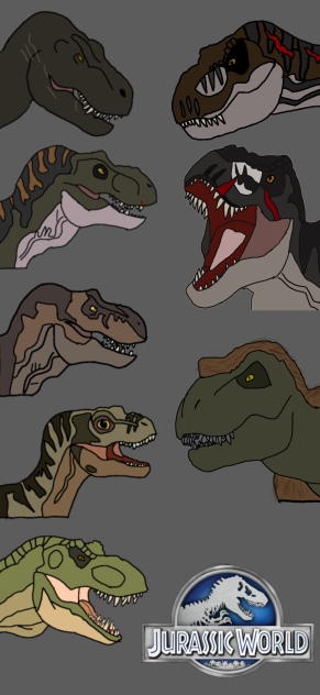 Every T-Rex in every franchise - ibisPaint