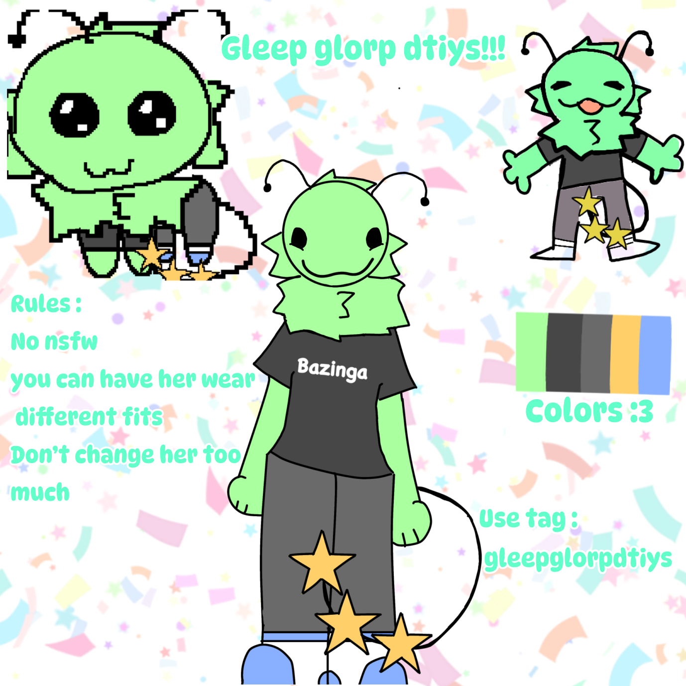 gleep glorp dtiys - ibisPaint
