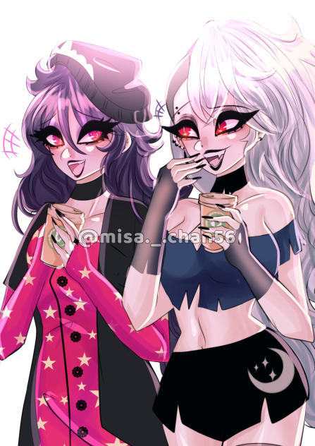 Helluva boss Fanart Loona & Via 💕 - ibisPaint