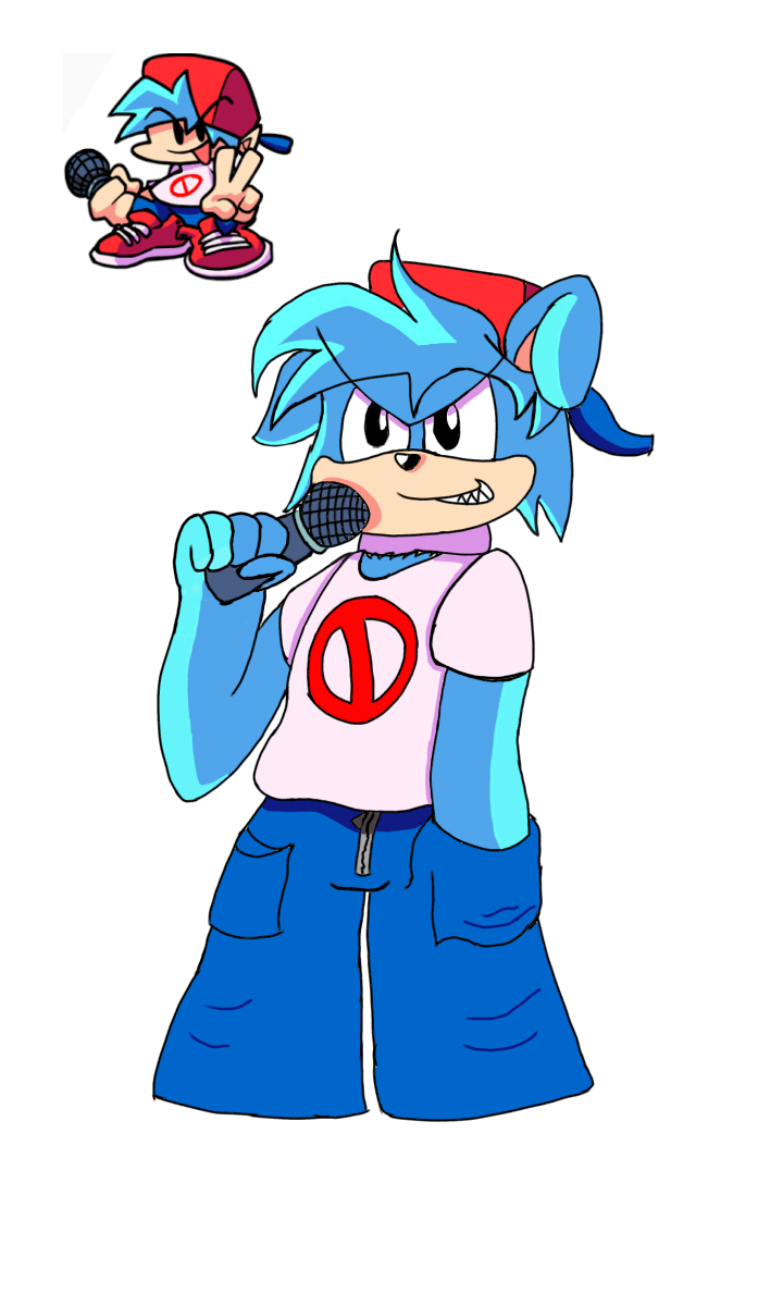 FNF-BoyFriend Furry (SonicStyle) - ibisPaint