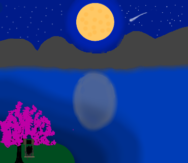 céu noturno de noite estrelada - ibisPaint