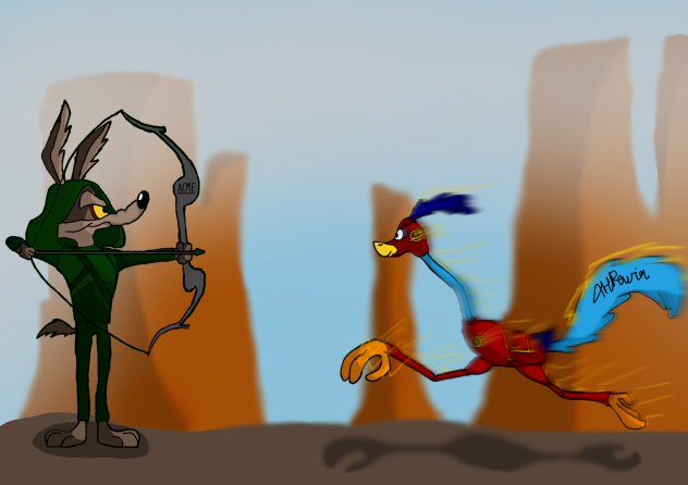 Wile e vs Roadrunner (Arrow vs Flash) - ibisPaint
